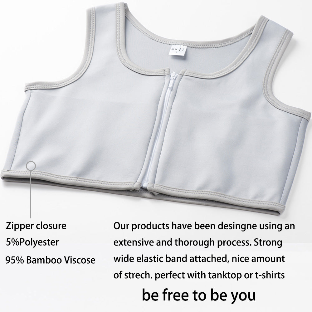 Transgender FTM Zip Up Breathable Half Chest Binder – Chest-Binder