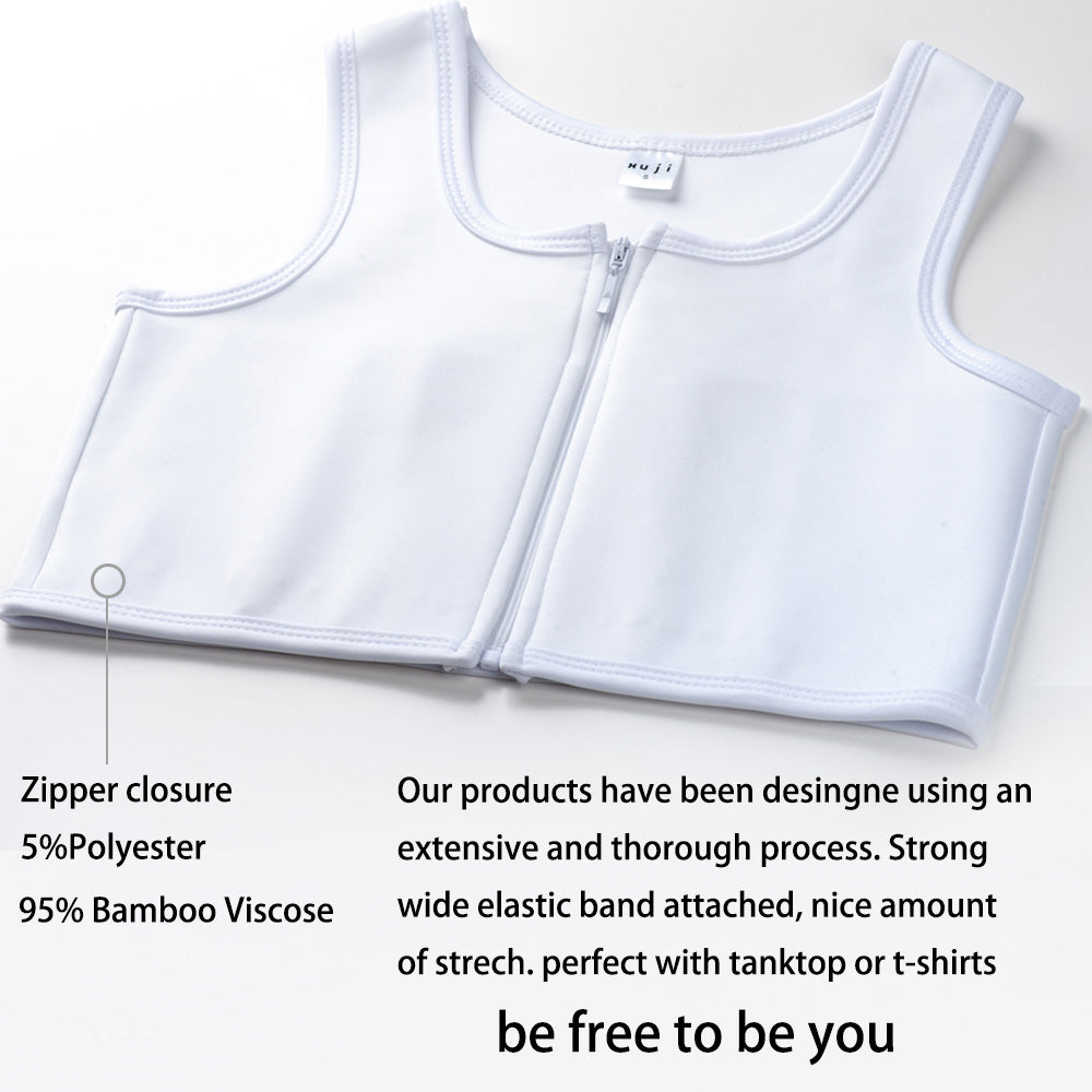 Transgender FTM Zip Up Breathable Half Chest Binder – Chest-Binder
