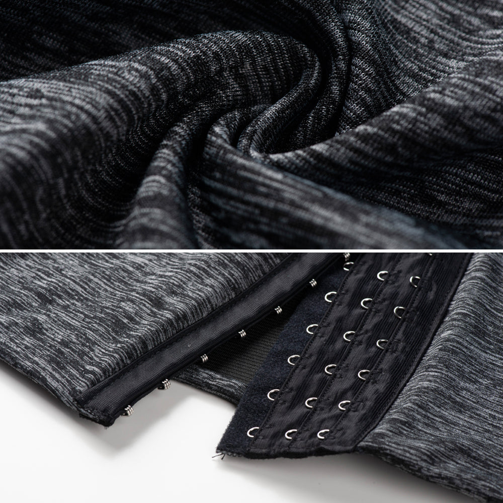 3 rows central clasp dark grey chest binder – Chest-Binder